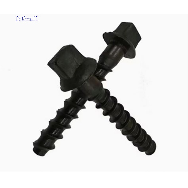 Railroad Rail Sleeper Screw Spike with Round Thread
