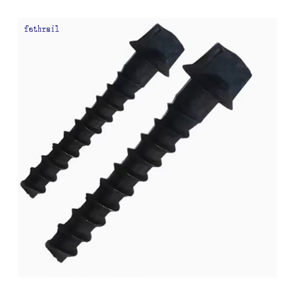 Railroad Rail Sleeper Screw Spike with Round Thread