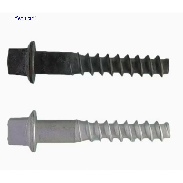 Railroad Rail Sleeper Screw Spike with Round Thread